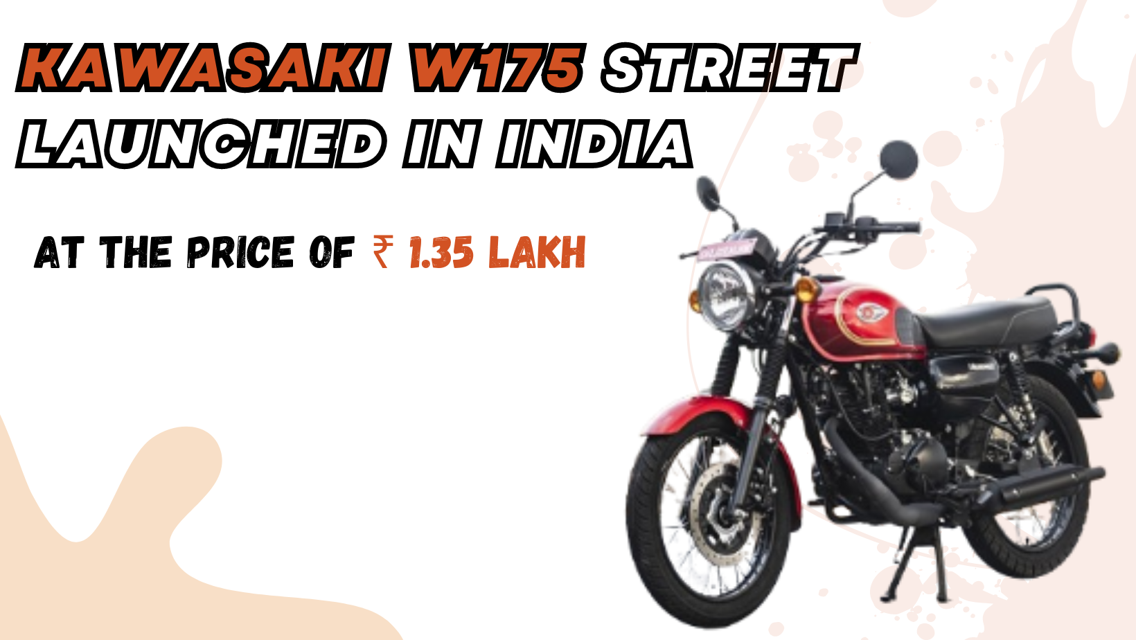Kawasaki W175 Street Revealed at IBW 2023 at 1.35 Lakhs